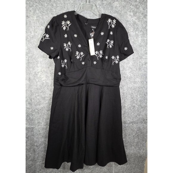 Sheen | Dresses | Nwt Sheen Womens Short Sleeve Midi Dress Black Size 8 ...